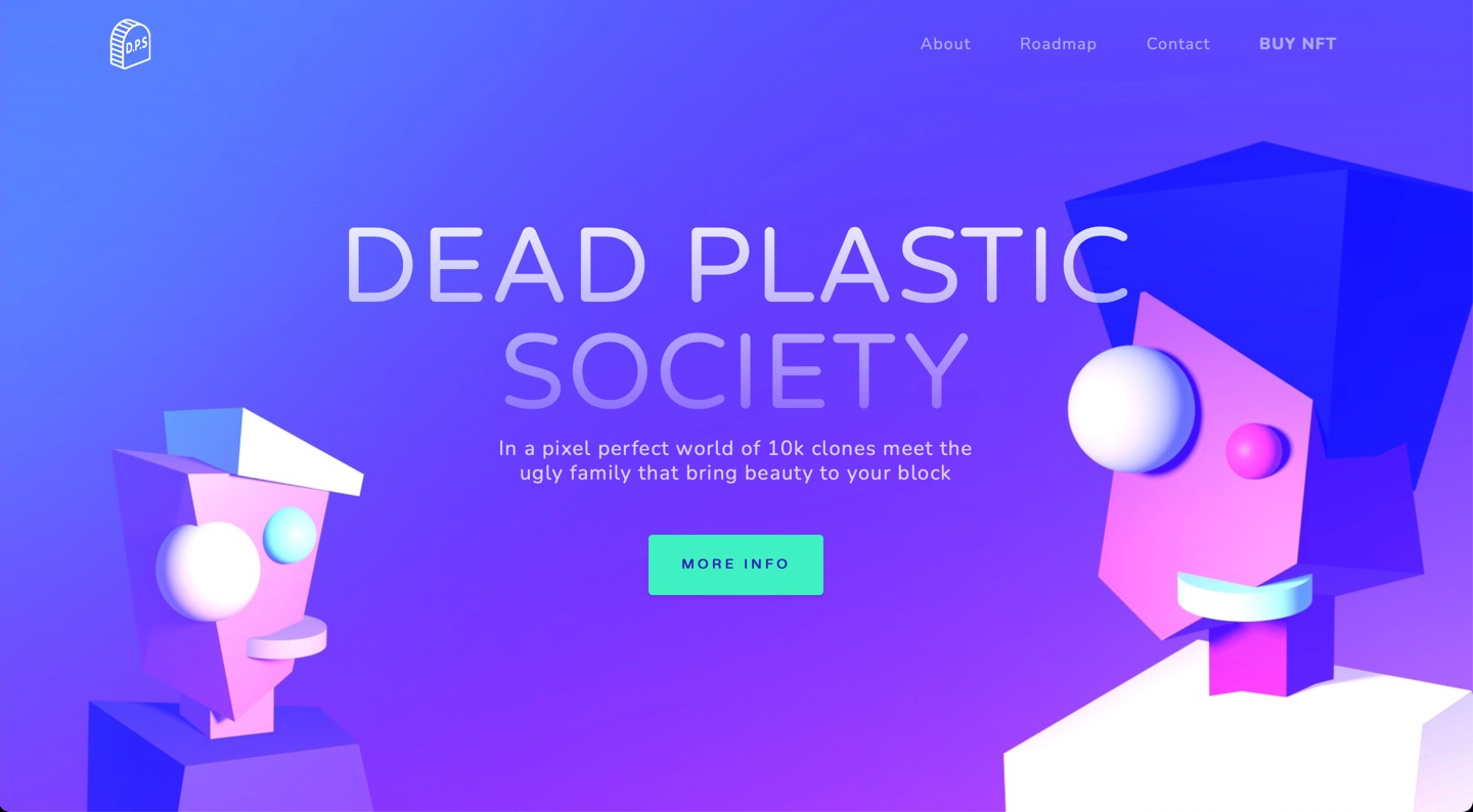 3D NFT Collection - Dead Plastic Society